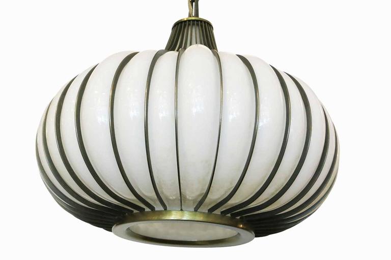 Italian Googie Style Caged Bubble Murano Glass Ceiling Pendant at 1stDibs