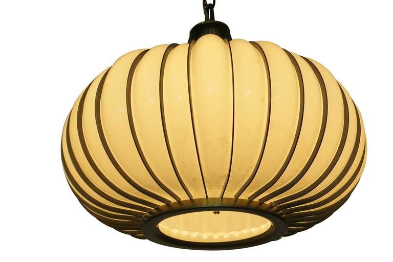 Italian Googie Style Caged Bubble Murano Glass Ceiling Pendant at 1stDibs