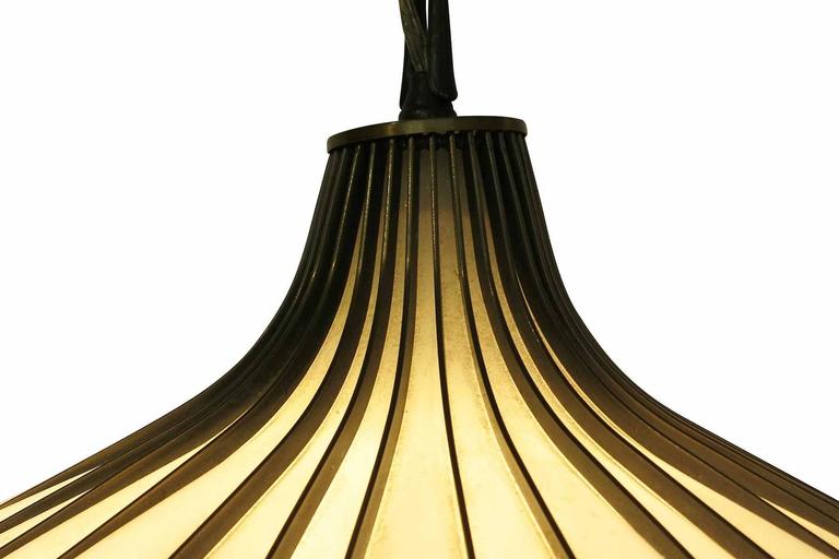 Italian Googie Style Caged Bubble Murano Glass Ceiling Pendant at 1stDibs