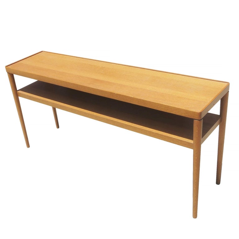 Two-Tier Danish Modern Teak Console Table at 1stDibs