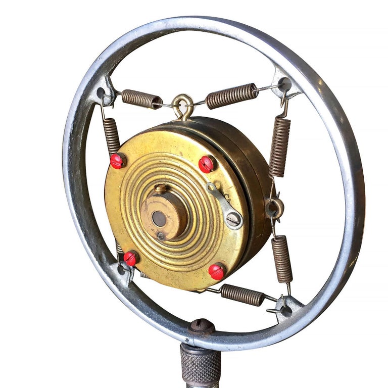 Double Button Carbon Microphone by Universal with Stand at 1stDibs