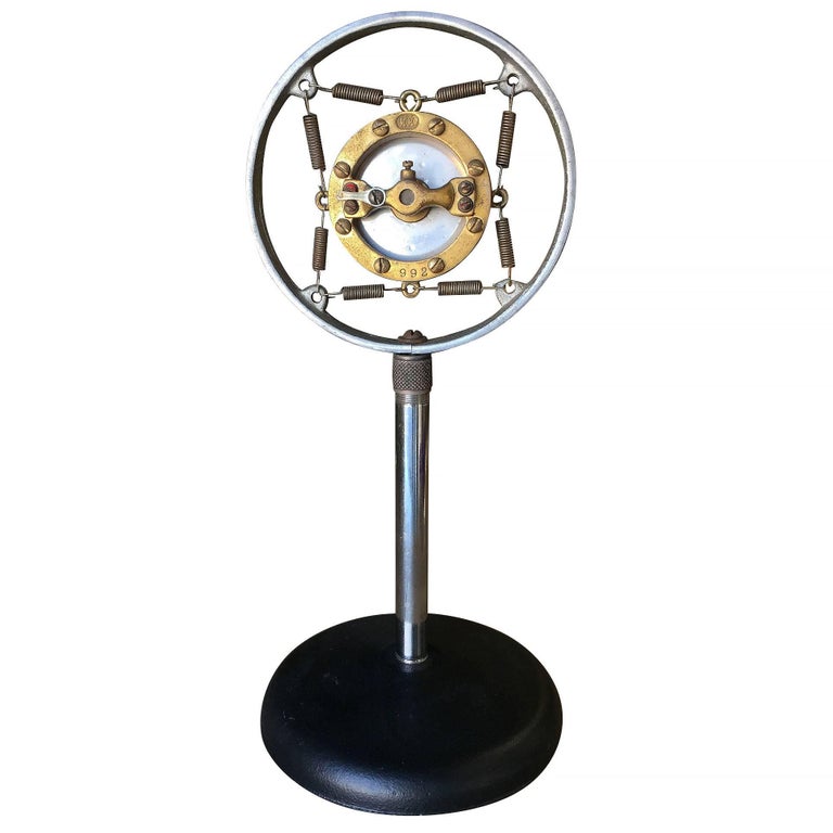 Double Button Carbon Microphone by Universal with Stand at 1stDibs ...