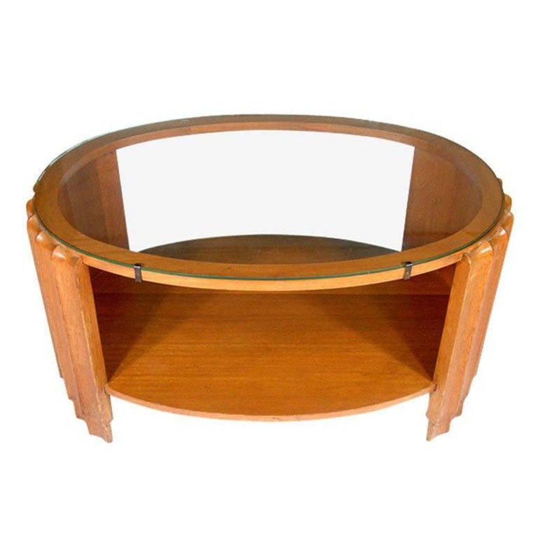 Art Deco Scalloped Coffee Table Attributed to Paul Frankl at 1stDibs