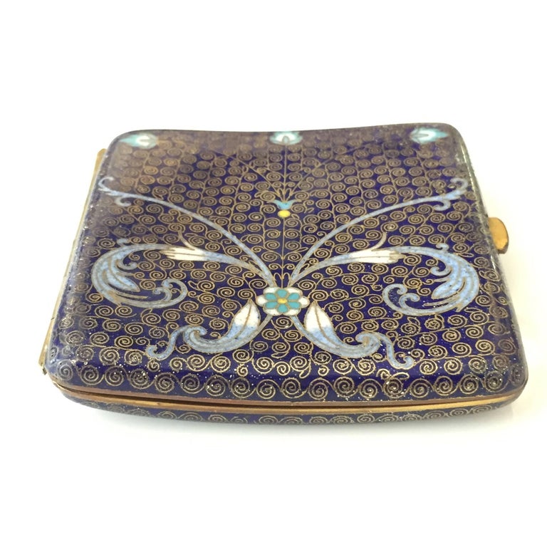 Russian Enamel Ware Cloisonne Cigarette Case, circa 1920 at 1stDibs