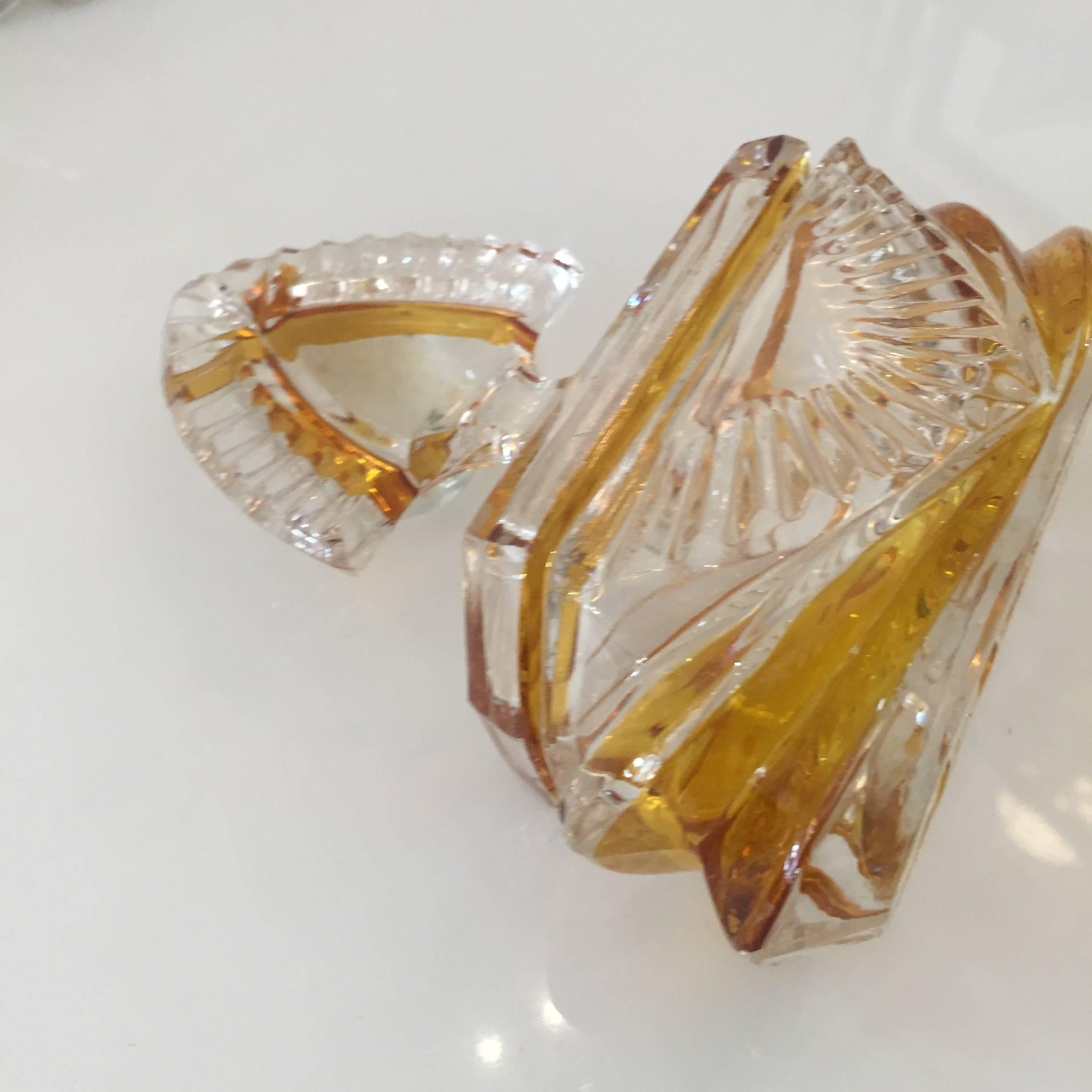 Mid century Hollywood Regency Glass Perfume Bottle at 1stDibs
