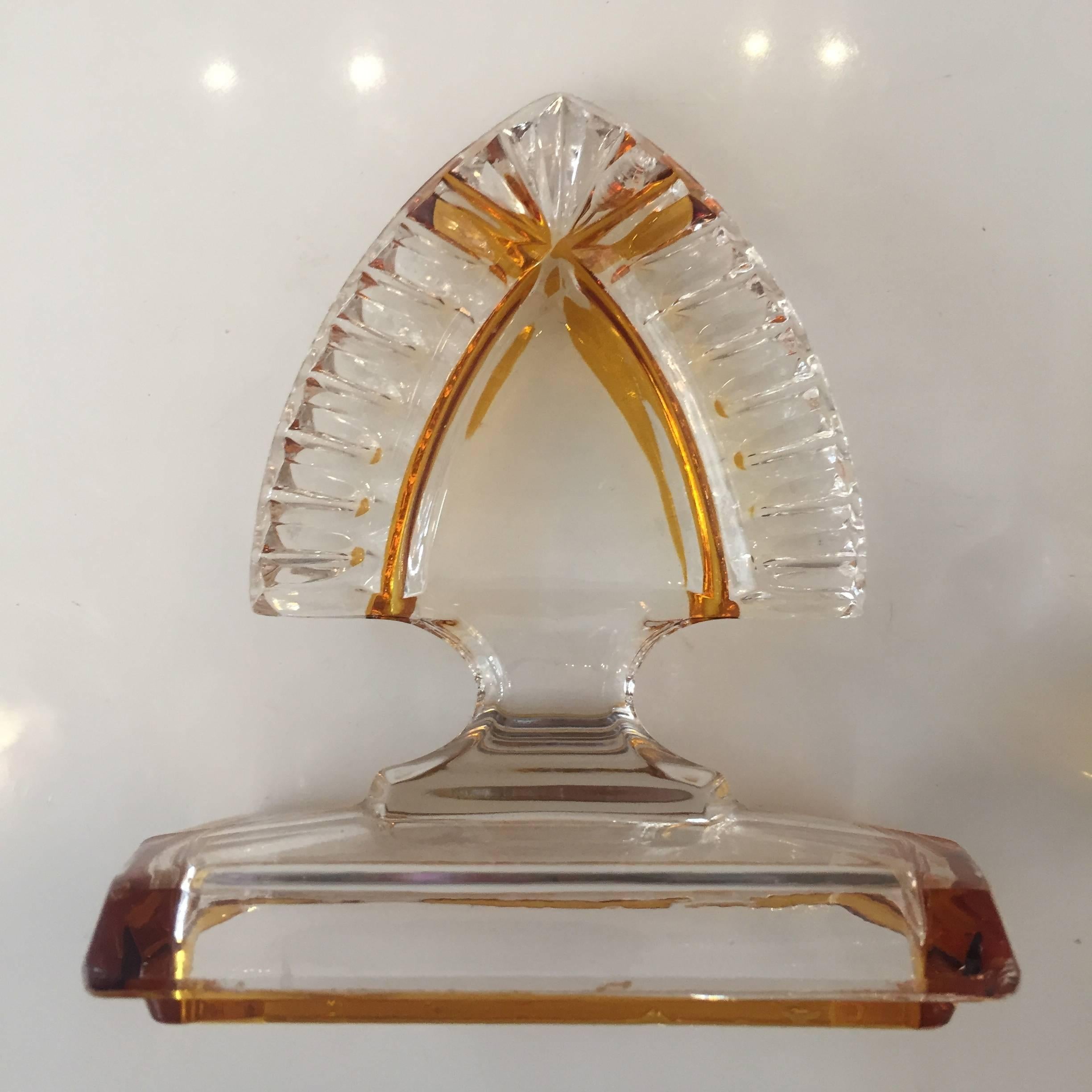 Mid century Hollywood Regency Glass Perfume Bottle at 1stDibs