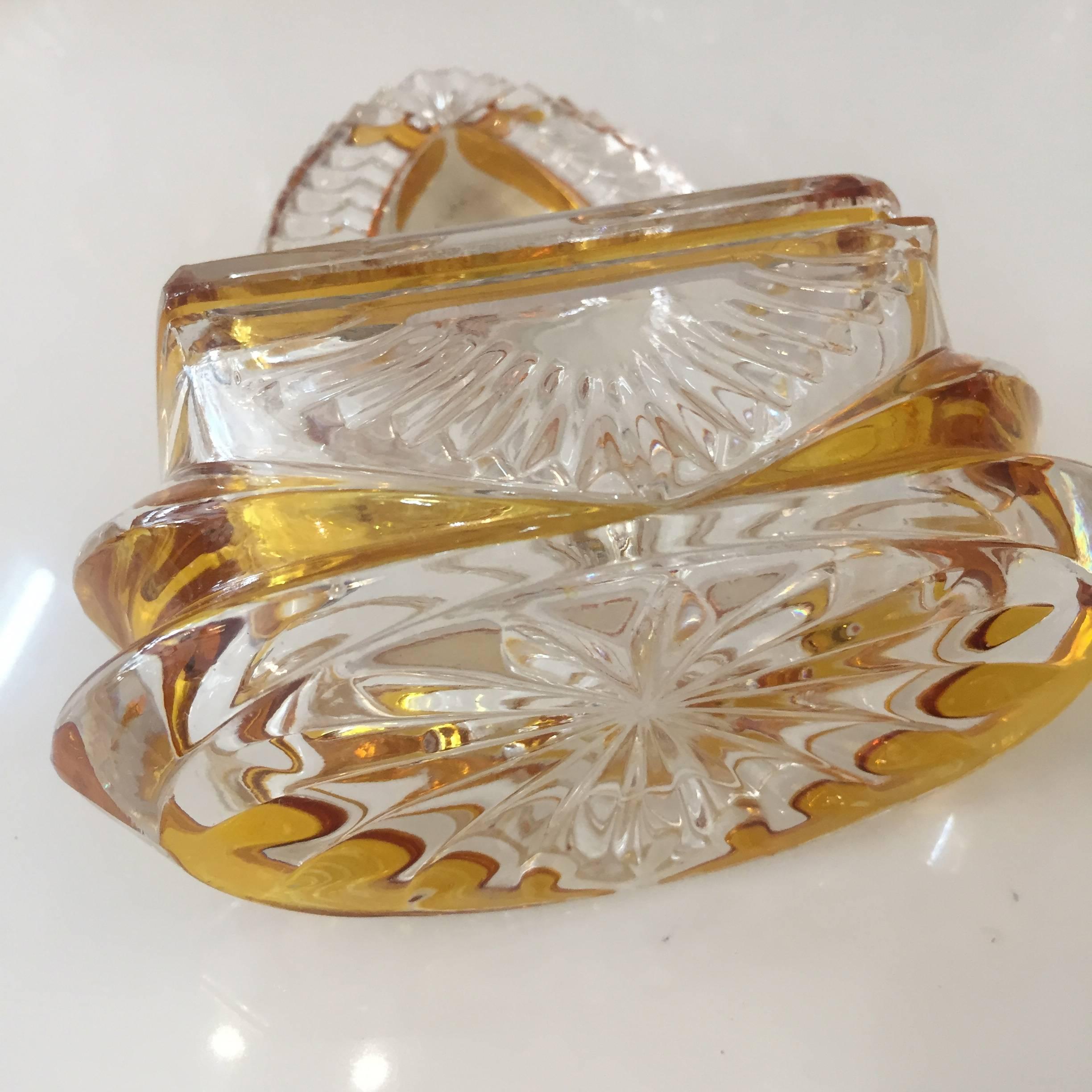 Mid century Hollywood Regency Glass Perfume Bottle at 1stDibs