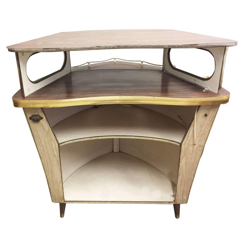 Mid-Century Novelty Yacht Bow Cocktail Bar by Barget of London at 1stDibs