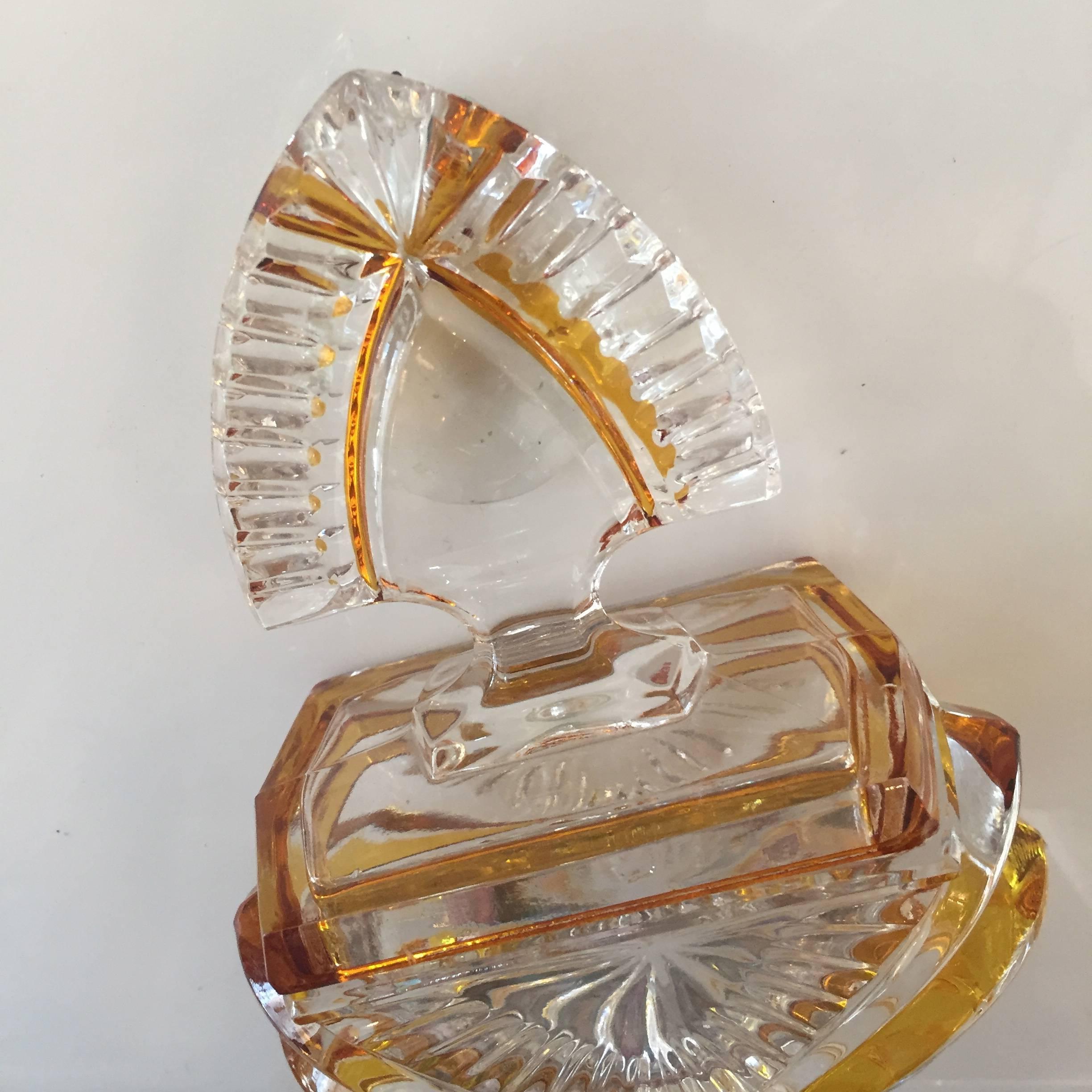 Mid century Hollywood Regency Glass Perfume Bottle at 1stDibs