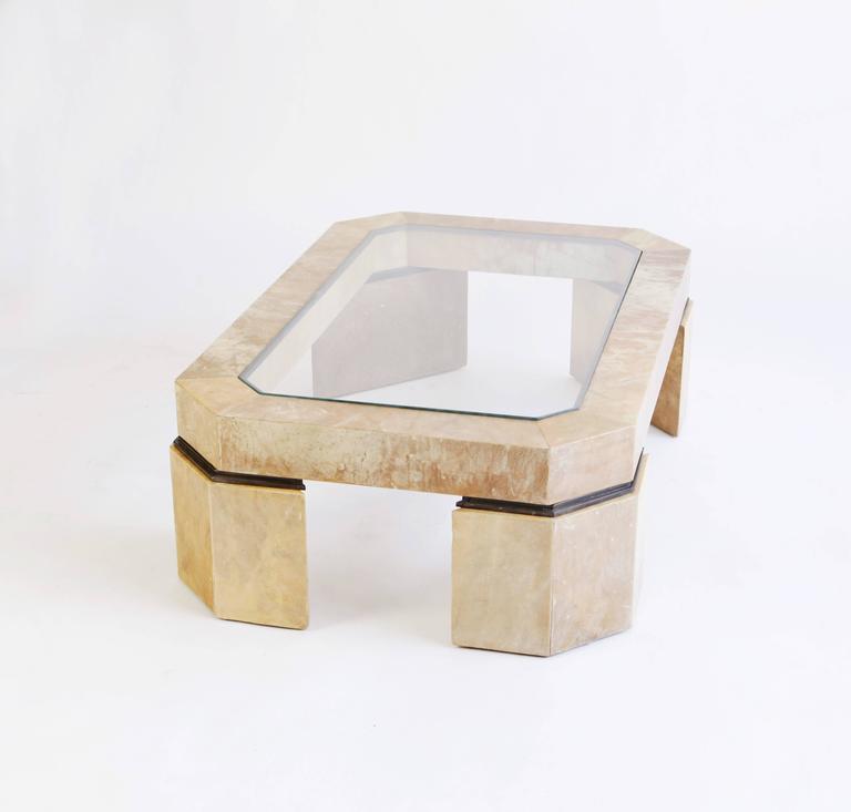 Parchment Covered Coffee Table For Sale at 1stDibs