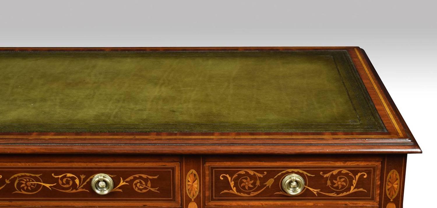 Mahogany Inlaid Writing Desk by Maple and Co at 1stdibs