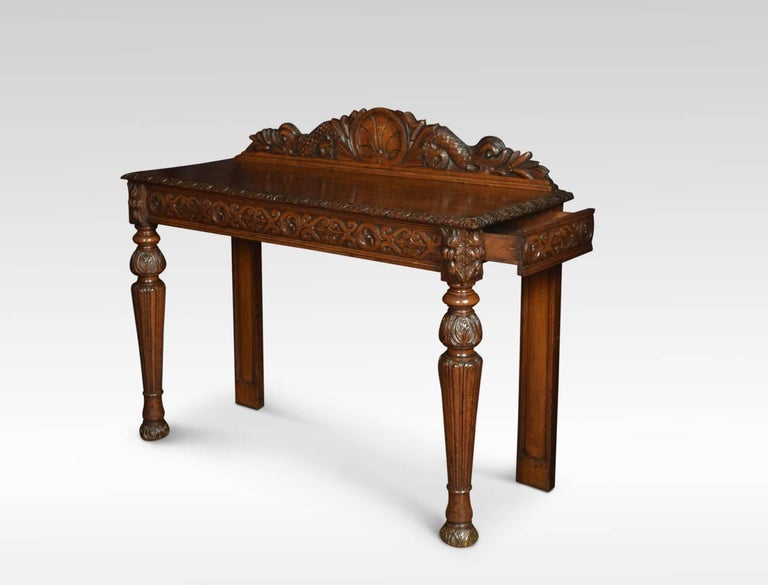 Victorian Carved Oak Hall Table at 1stDibs