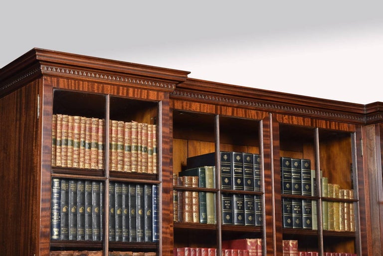 Figured Mahogany Four-Door Bookcase at 1stdibs