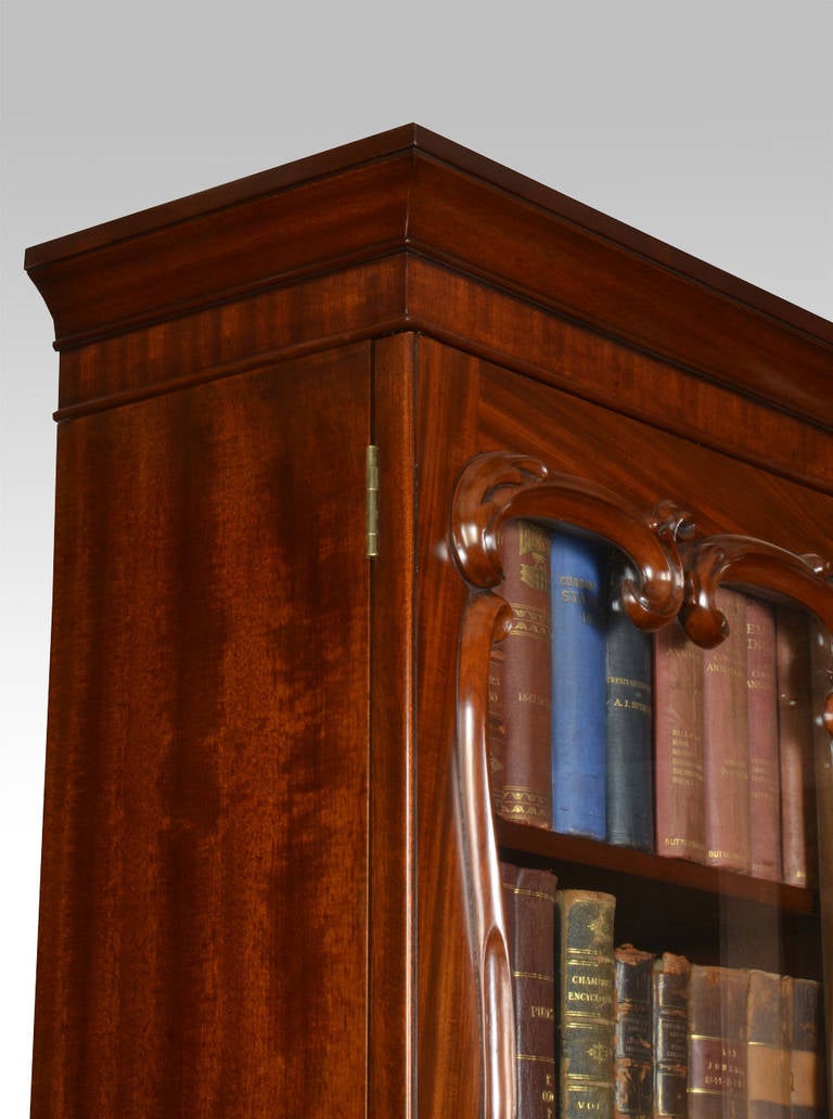 Pair of Rococo Revival Mahogany Bookcases For Sale at 1stDibs