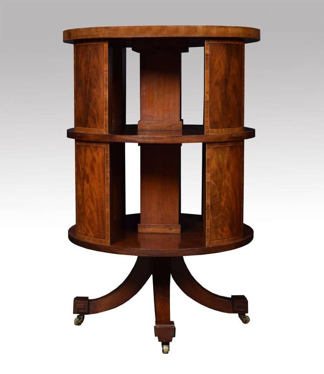 Edwardian Circular Revolving Bookcase at 1stDibs