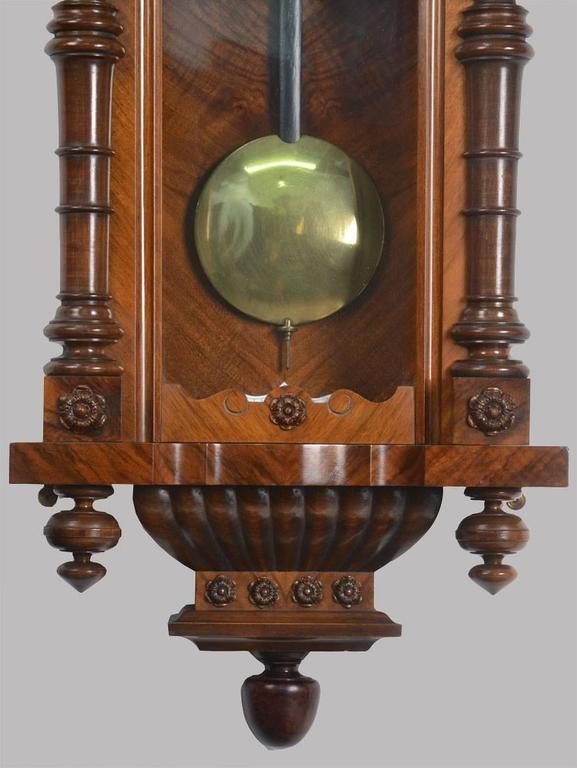 Walnut Vienna Wall Clock at 1stDibs