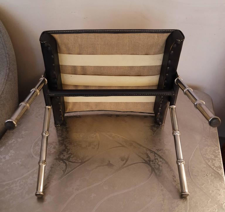 Jacques Adnet Stool at 1stDibs