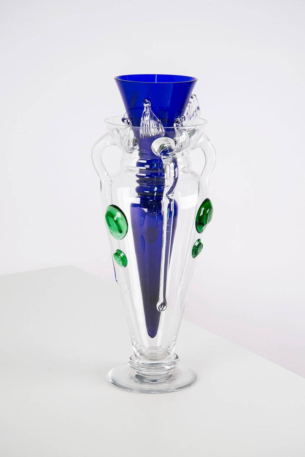 "Amelia" Glass Vase by Borek Sipek for Driade, 1990 at 1stdibs