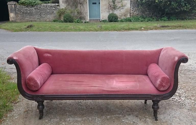 Early 19th Century Regency Mahogany Scroll Arm Sofa of Classical Form ...