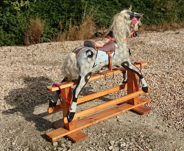 Handmade Hand-Painted Large Rocking Horse By Collinson of Liverpool For ...