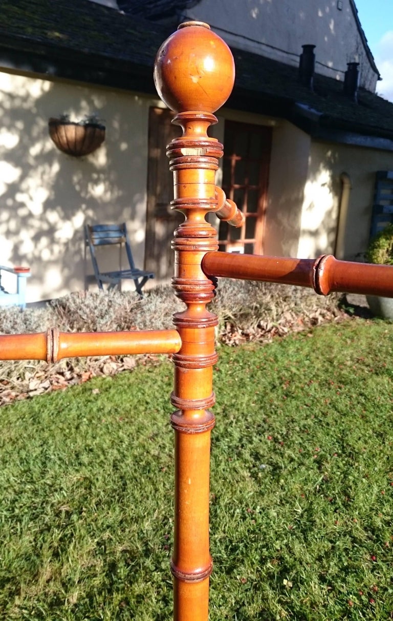 19th Century Victorian Period Simulated Bamboo Towel Rail / Linen Rail ...