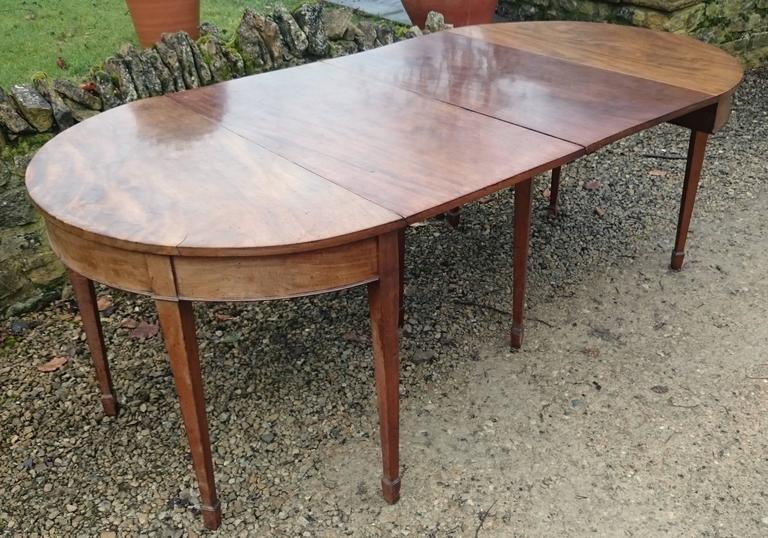 George III Period Mahogany 18th Century Antique D End Dining Table at ...