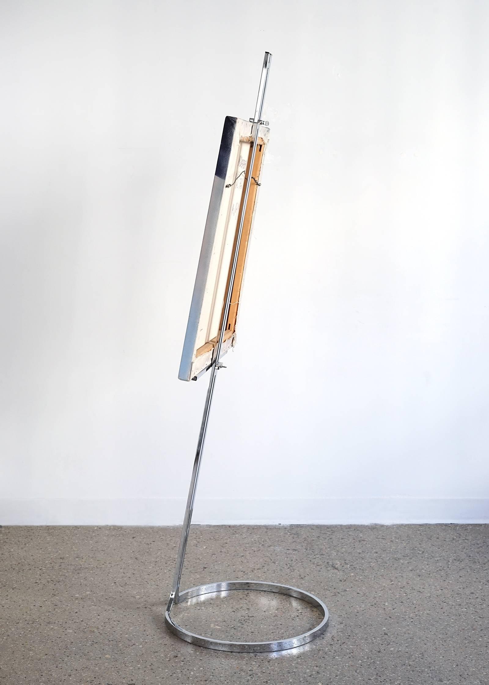 Modern Chrome-Plated Easel at 1stDibs | modern easel stand, chrome easel