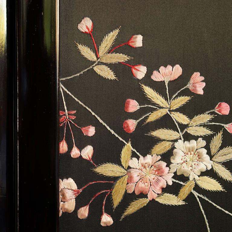 Japanese Embroidered Screen at 1stDibs