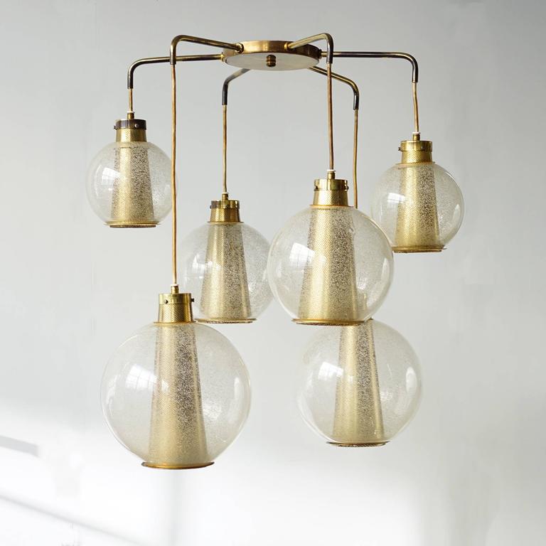 Six-Light Chandelier by Feldman Brothers at 1stDibs