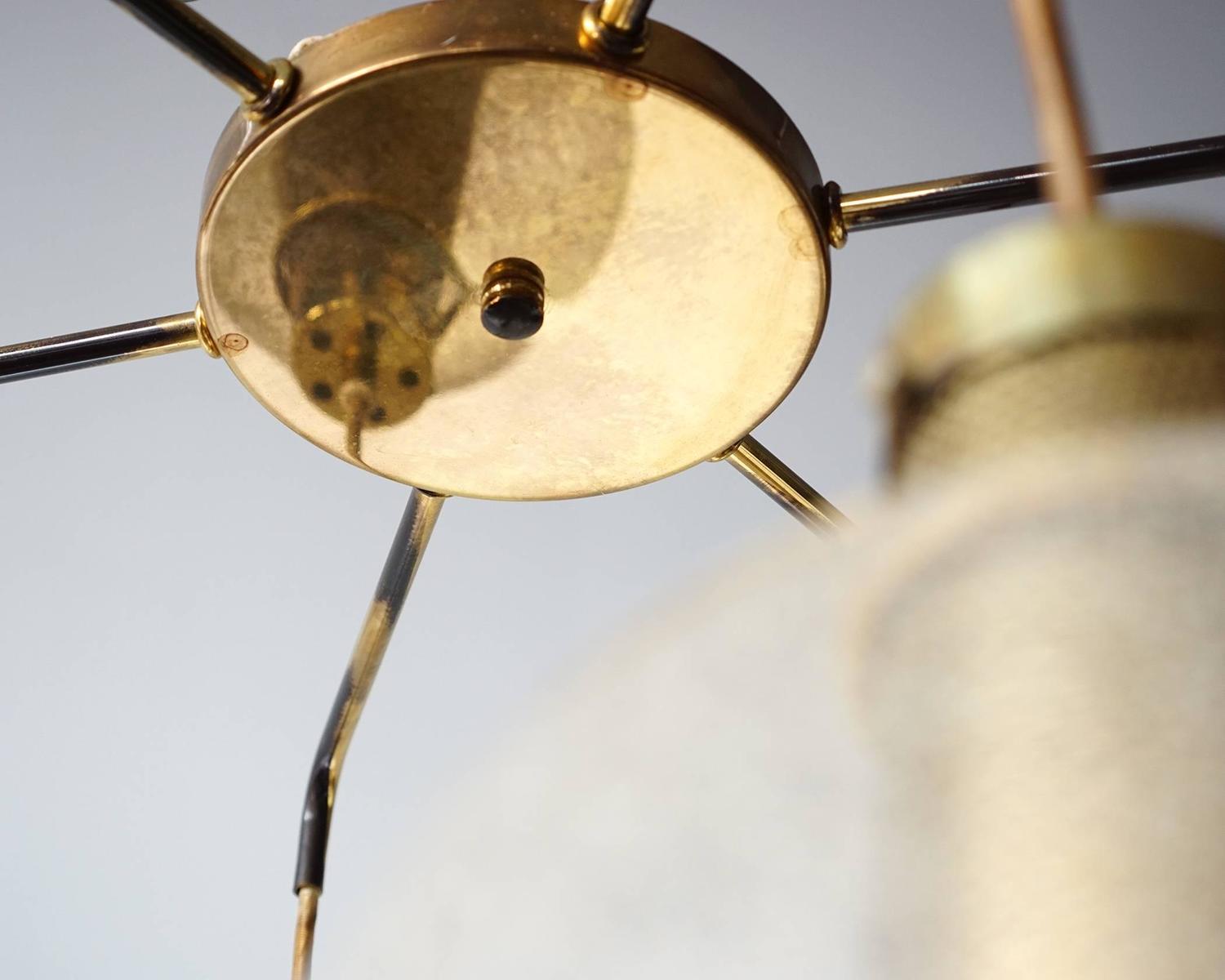 Six-Light Chandelier by Feldman Brothers at 1stdibs