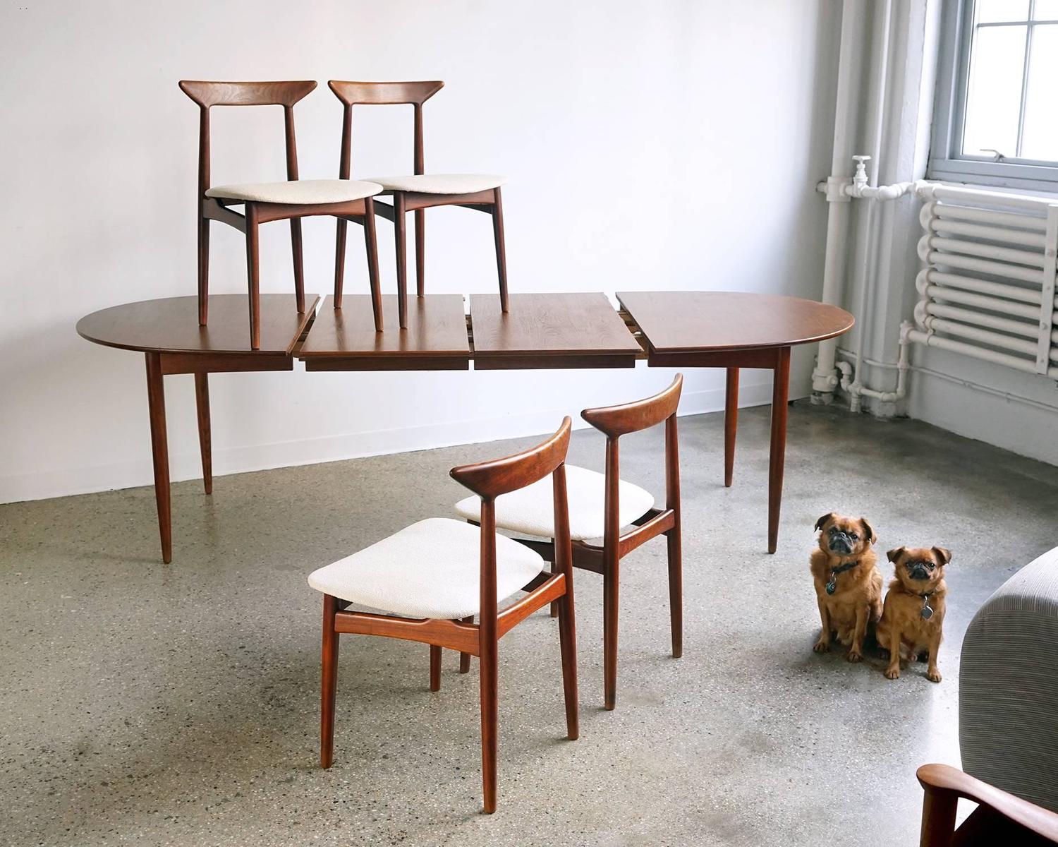Convertible Danish Modern Dining Set For Sale at 1stdibs