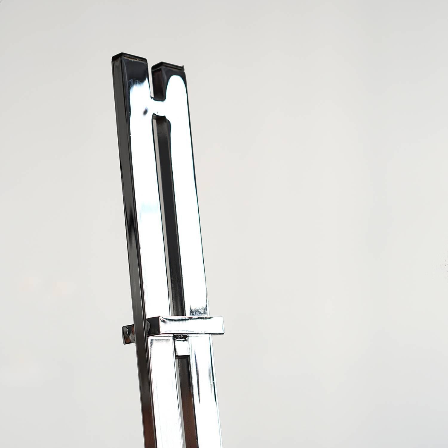 Modern Chrome-Plated Easel at 1stDibs | modern easel stand, chrome easel