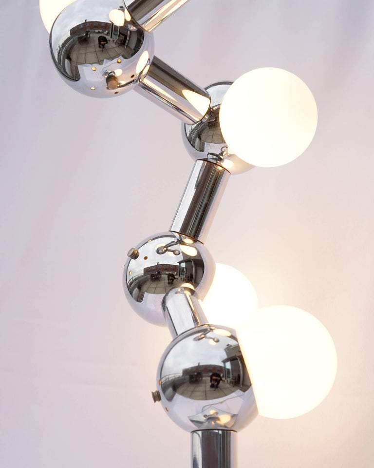 Space Age Chrome Molecule Lamp at 1stDibs