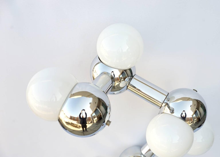 Space Age Chrome Molecule Lamp at 1stDibs