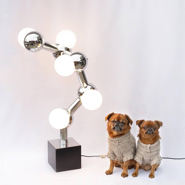 Space Age Chrome Molecule Lamp at 1stDibs