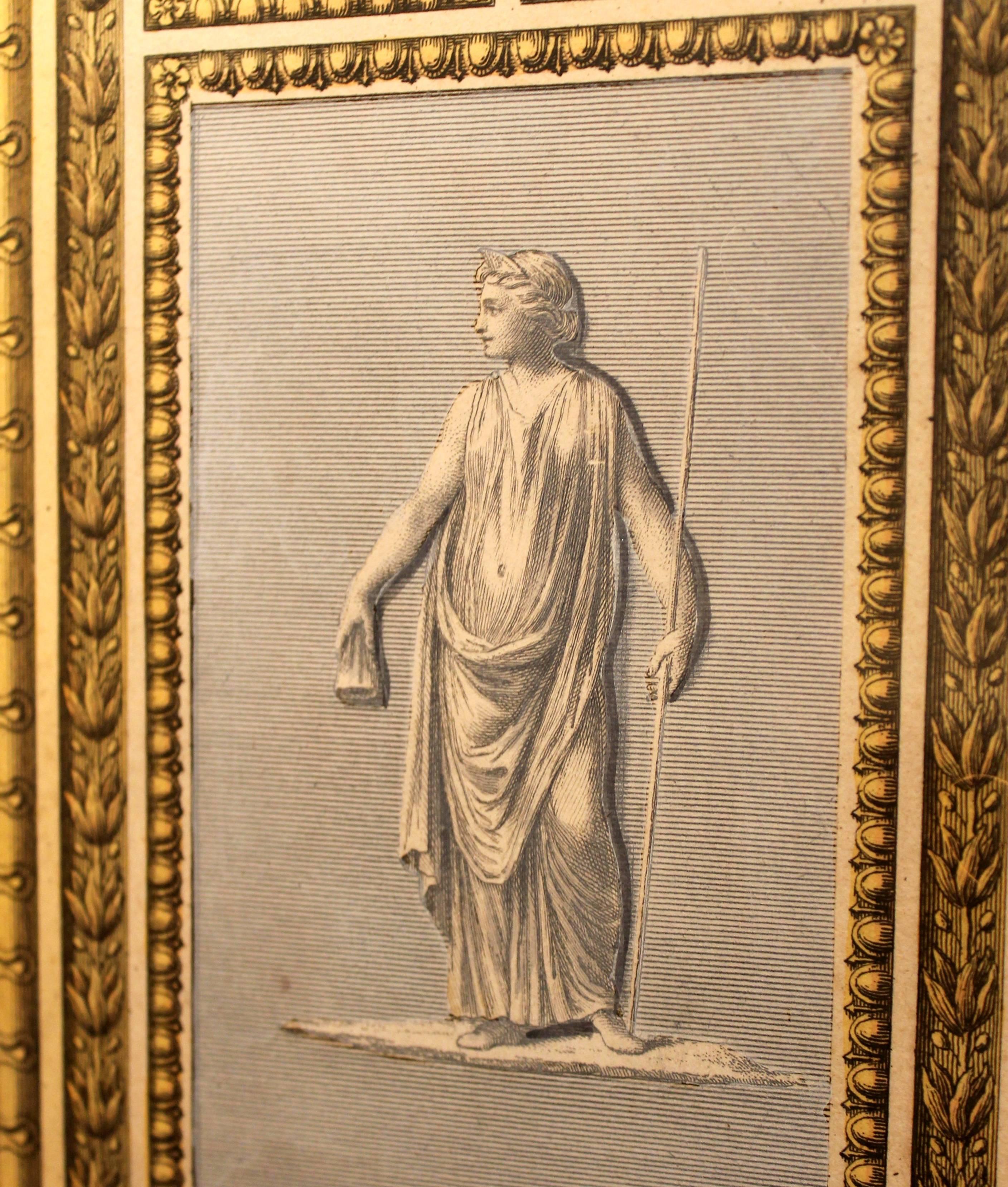Three Italian 18th Century Hand-Colored Engravings on Paper of Vatican ...