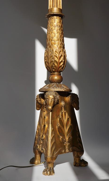 Giltwood Floor Lamp in the Greek Revival Neoclassical Style For Sale at ...