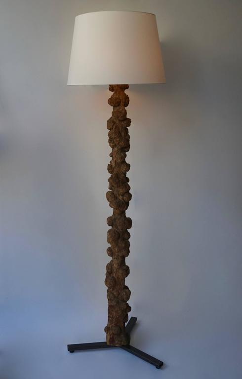 Unique and Highly Decorative Congolese Hardwood Tree Trunk Floor Lamp ...
