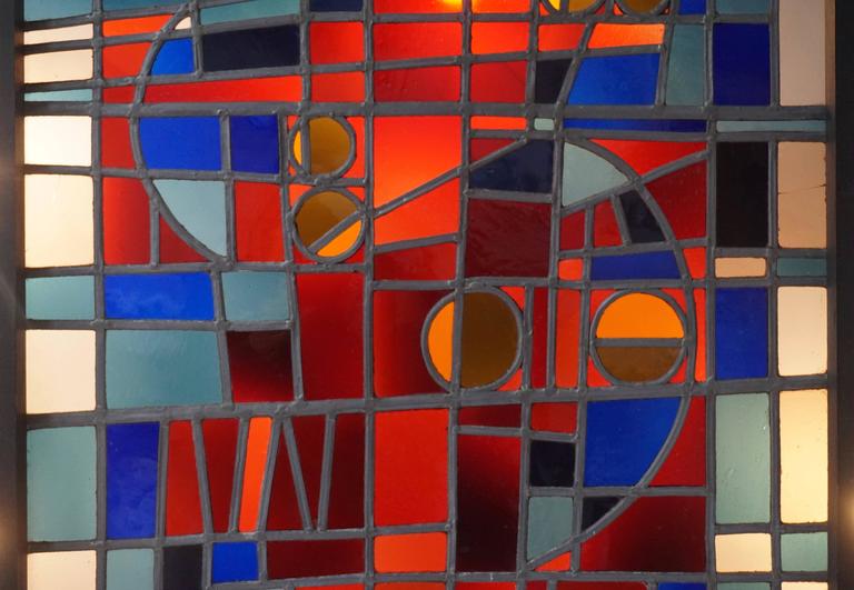 Large Stained Glass Window Panel at 1stDibs | large stained glass ...