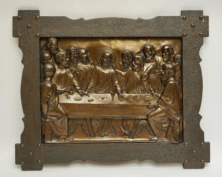 "The Last Supper" Copper Relief at 1stdibs