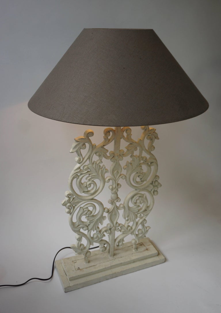 Two Cast Iron Painted Table Lamps For Sale at 1stDibs | wrought iron ...