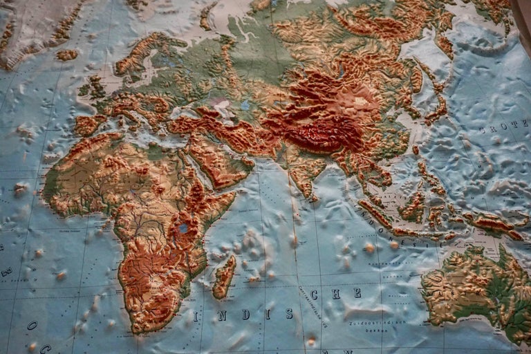 World Relief Map For Sale at 1stDibs