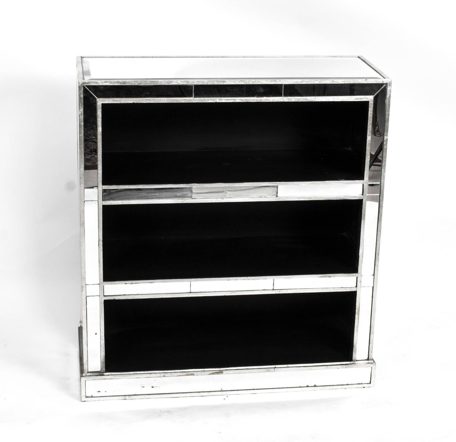 Attractive Art Deco Mirrored Bookcase DVD CD Holder, Late 20th Century ...