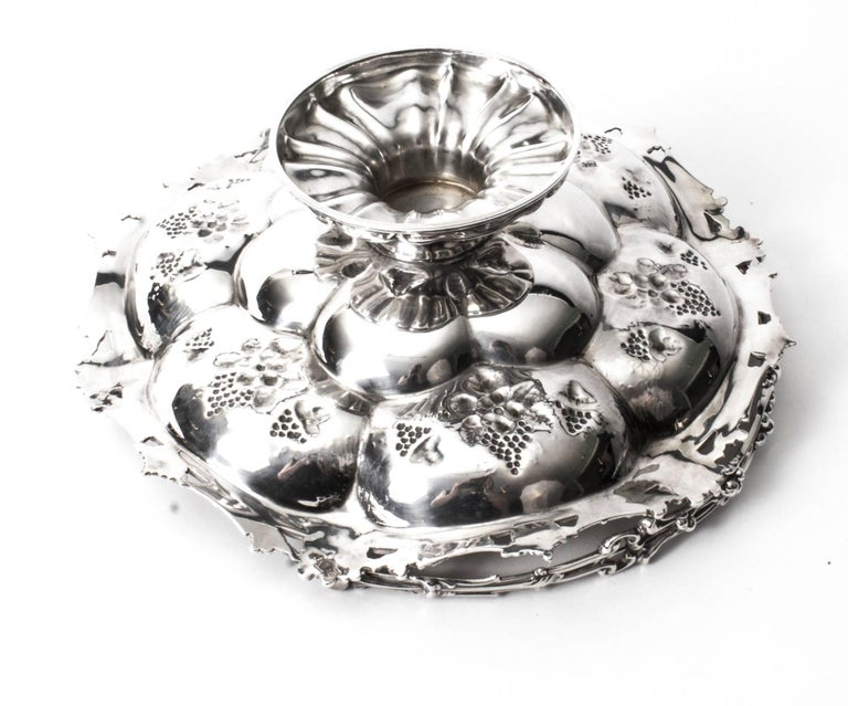 19th Century Victorian Silver Plated Fruit Basket John Figg, London at ...