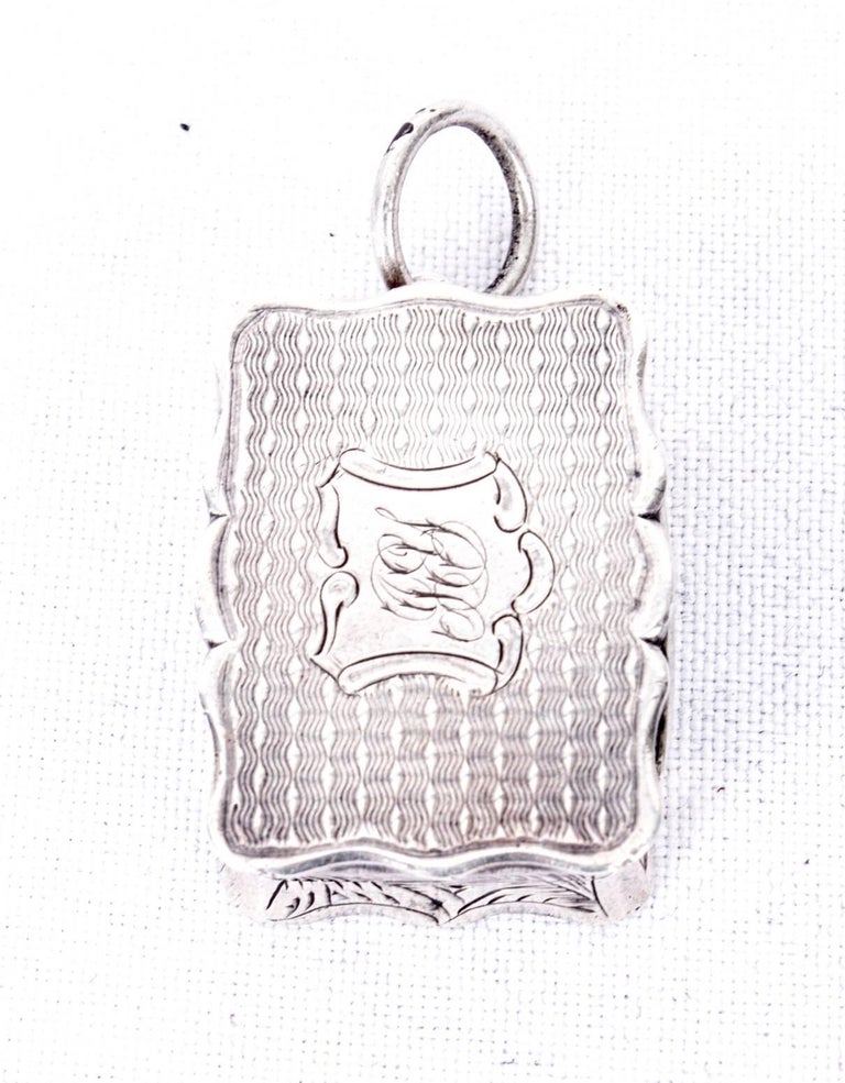 Antique Victorian Silver Vinaigrette Edward Smith, 1864 at 1stDibs