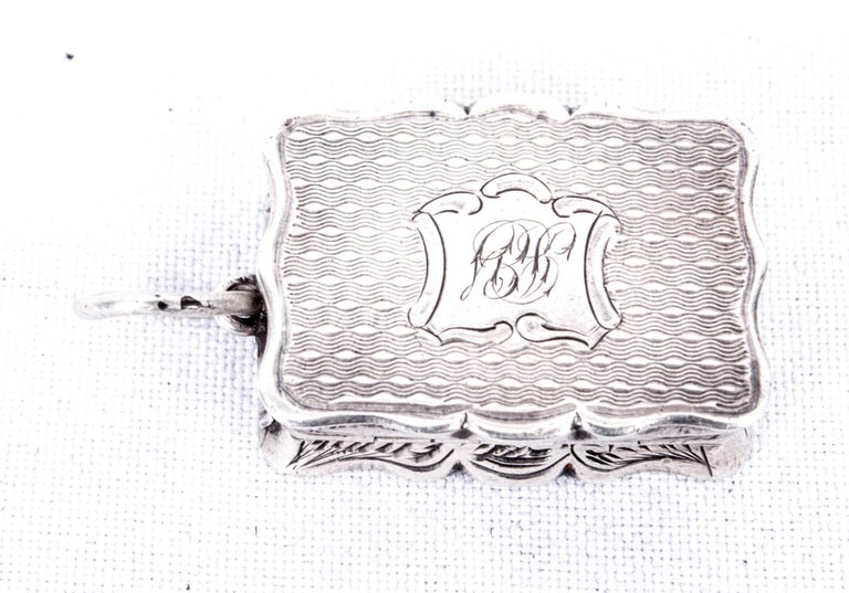 Antique Victorian Silver Vinaigrette Edward Smith, 1864 at 1stDibs