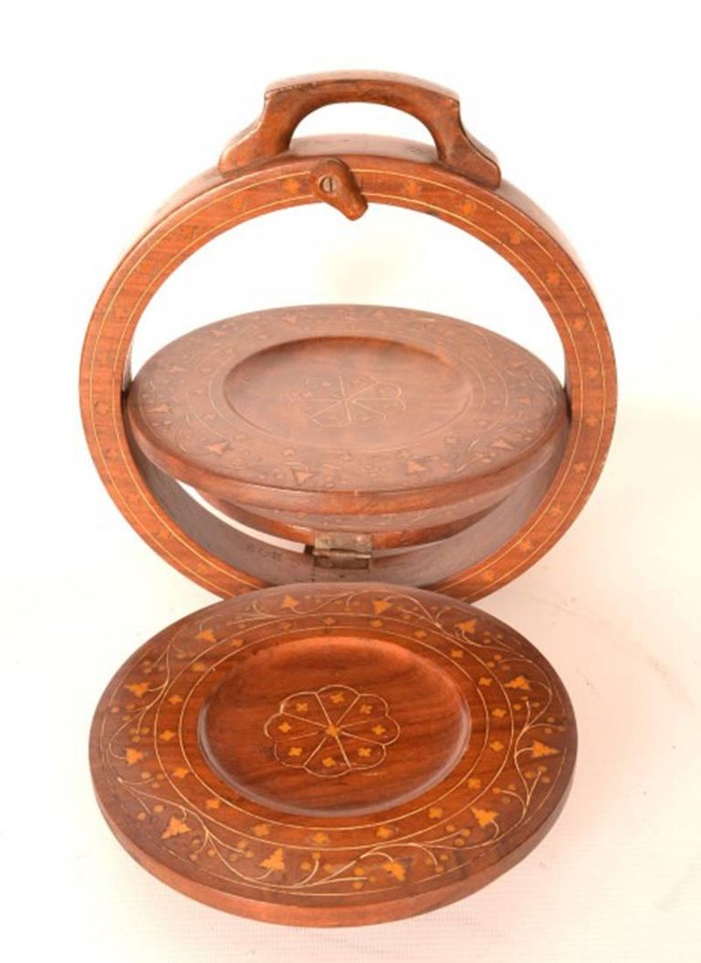 Early 20th Century Mahogany Folding Cake Stand at 1stDibs