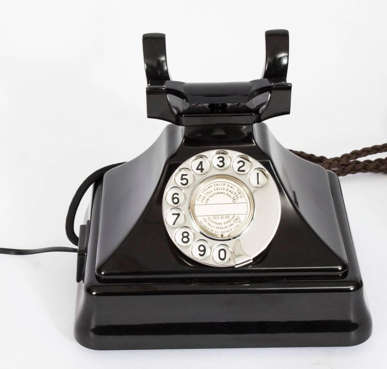 Antique Black Perspex Bakelite Pyramid 162 Telephone 1937 at 1stDibs