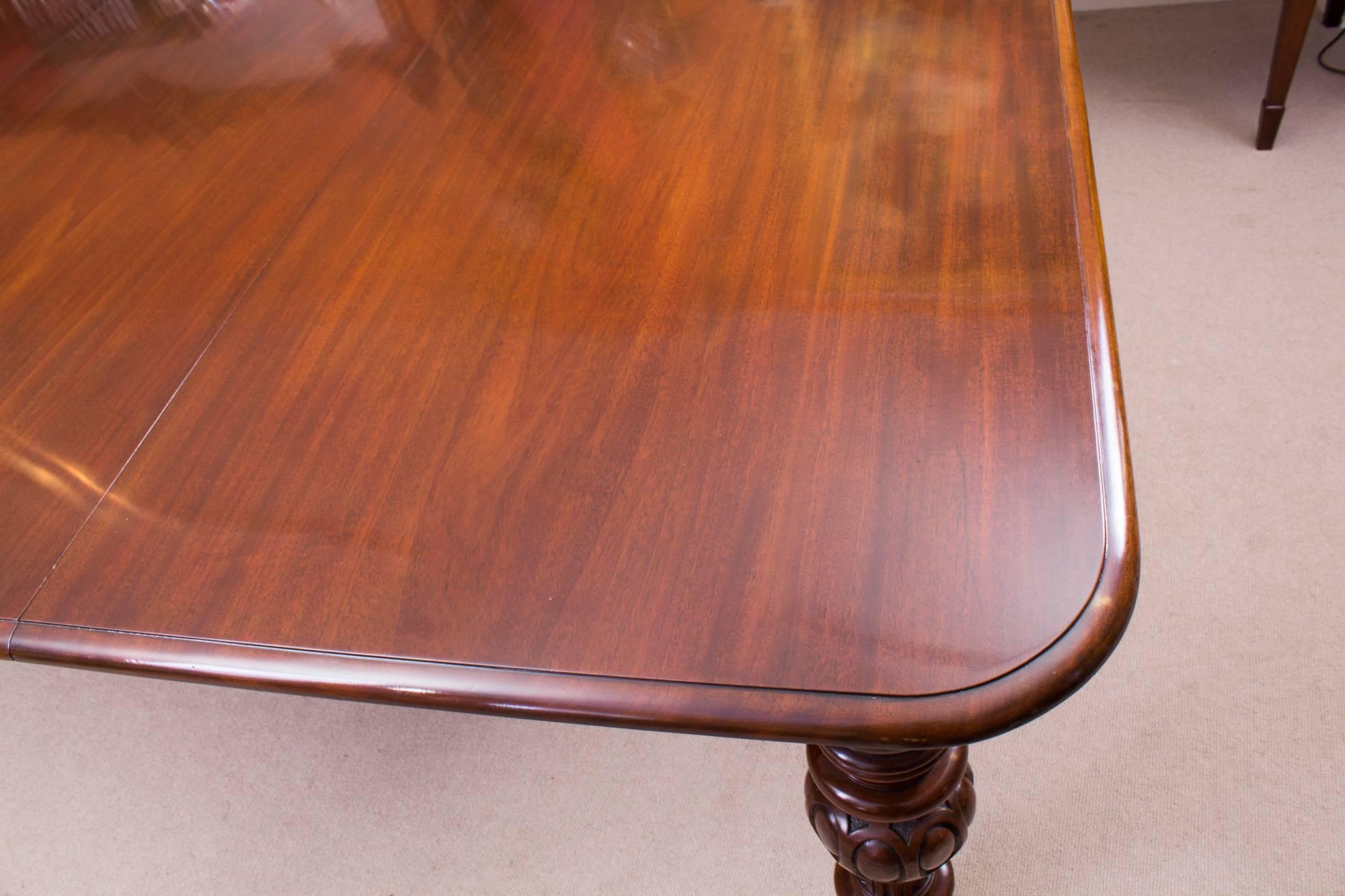 19th Century Victorian 12 ft Flame Mahogany Extending Dining Table at ...