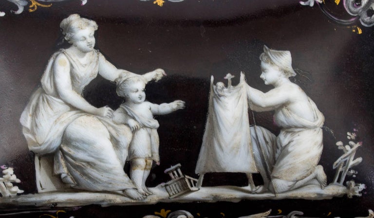 19th Century French Enamel Grisaille Jewelry Casket Box at 1stDibs